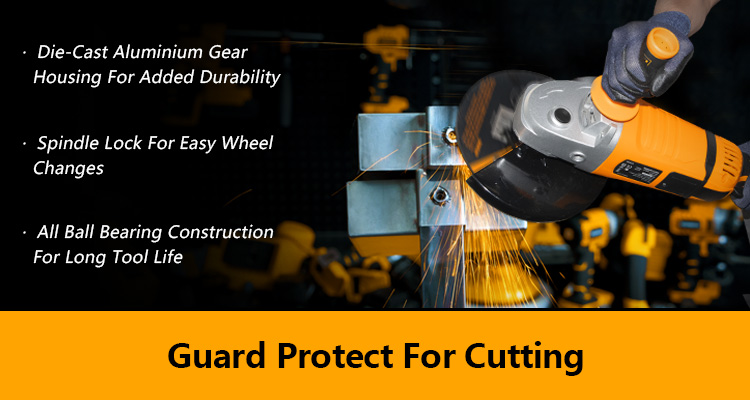 WORKSITE Angle Grinder 9" Corded Handheld Professional Power Grinders