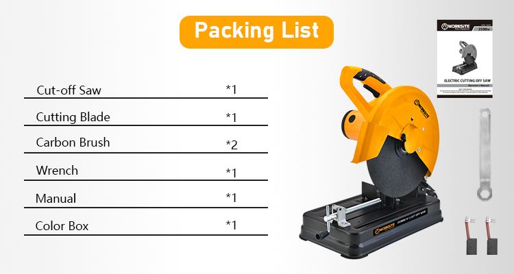 WORKSITE High Speed Concrete Cutting Off Saw Woodworking Power Saws ...