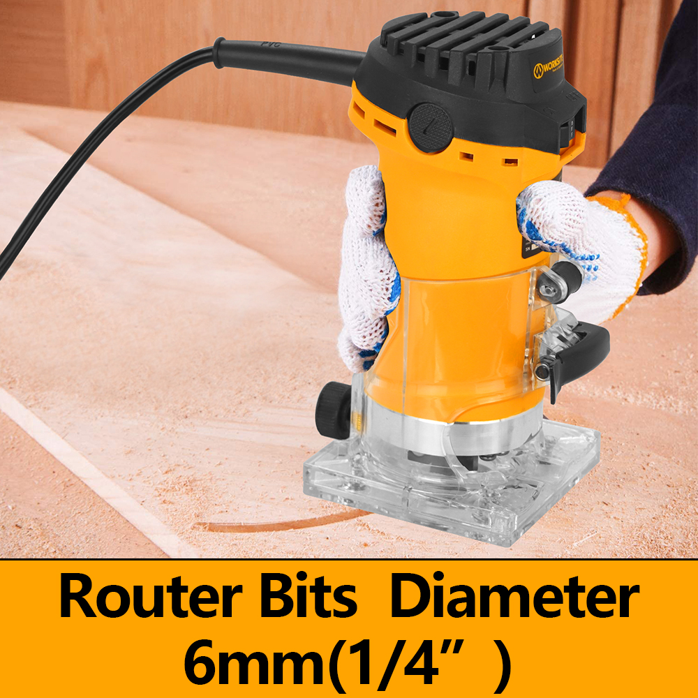WORKSITE Woodworking Electric 500W Router Trimmer Wood Milling ...