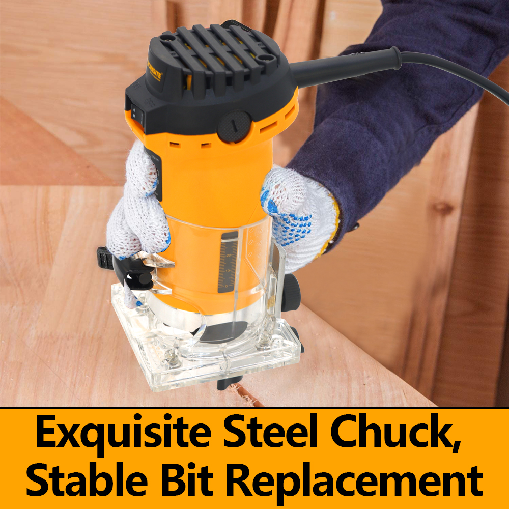 WORKSITE Woodworking Electric 500W Router Trimmer Wood Milling ...