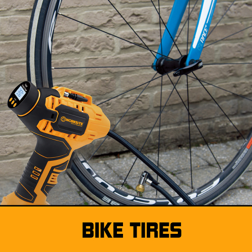 WORKSITE Inflator Air Pump 12V/20V Battery Power Gauge Gun Car Tyre ...