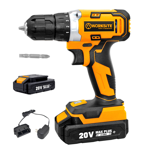 WORKSITE 20V Cordless Drill Screw Driver Wood Mini Hand Lithium-ion ...