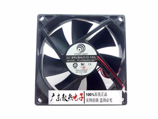 Power Logic PLA09225S12H DC 12V 0.28A 92x92x25mm 2-Wire Server Cooling ...