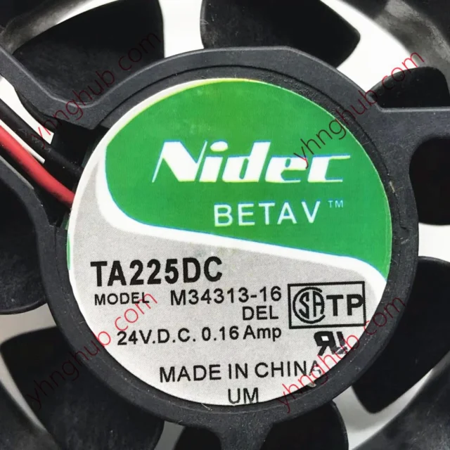 Nidec M34313-16 DC 24V 0.16AMP 60x60x25mm Server Cooling Fan,Nidec ...