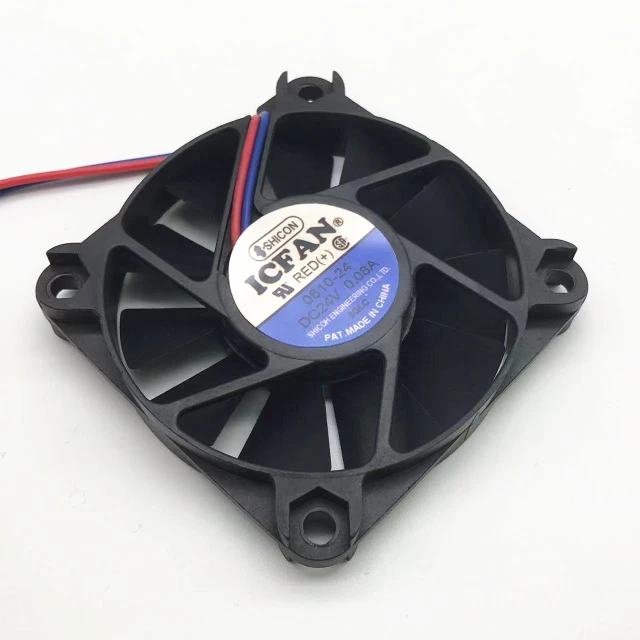 ICFAN E232190 0610-24 DC 24V 0.08A 60x60x10mm 2-Wire Server Cooling Fan ...