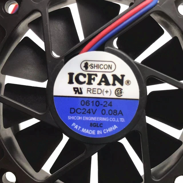 ICFAN E232190 0610-24 DC 24V 0.08A 60x60x10mm 2-Wire Server Cooling Fan ...