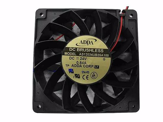 ADDA AS12024UB25A100 DC 24V 0.84A 120x120x25mm 2-Wire Server Cooling Fan