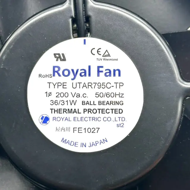Royal Fan UTAR795C-TP AC 200V 36/31W 172x151x38mm 2-Wire Server Cooling ...