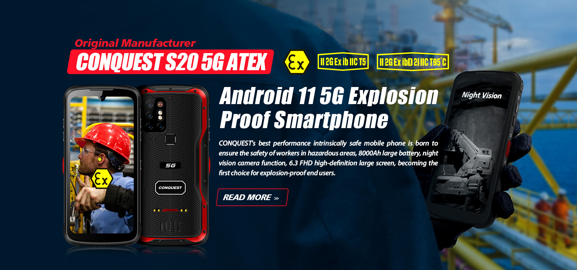 CONQUEST Rugged Smartphone | Explosion proof phone