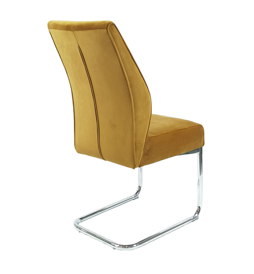 Tufted Dining Chair Chrome Legs, Dining room furniture, CE furniture