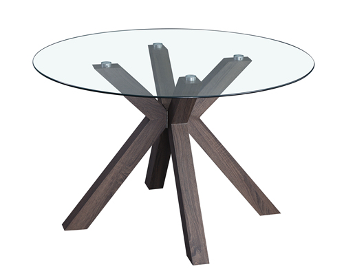 Round Glass Dining Table with 4 Chairs, Dining room furniture, CE Furniture