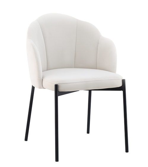 Modern White Fabric Dining Chair, Dining room furniture, CE furniture