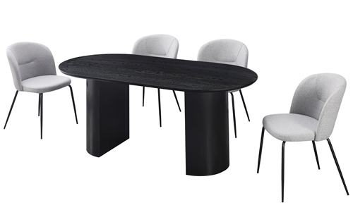 Black Wood Dining Table Rectangle, Dining room furniture, CE Furniture