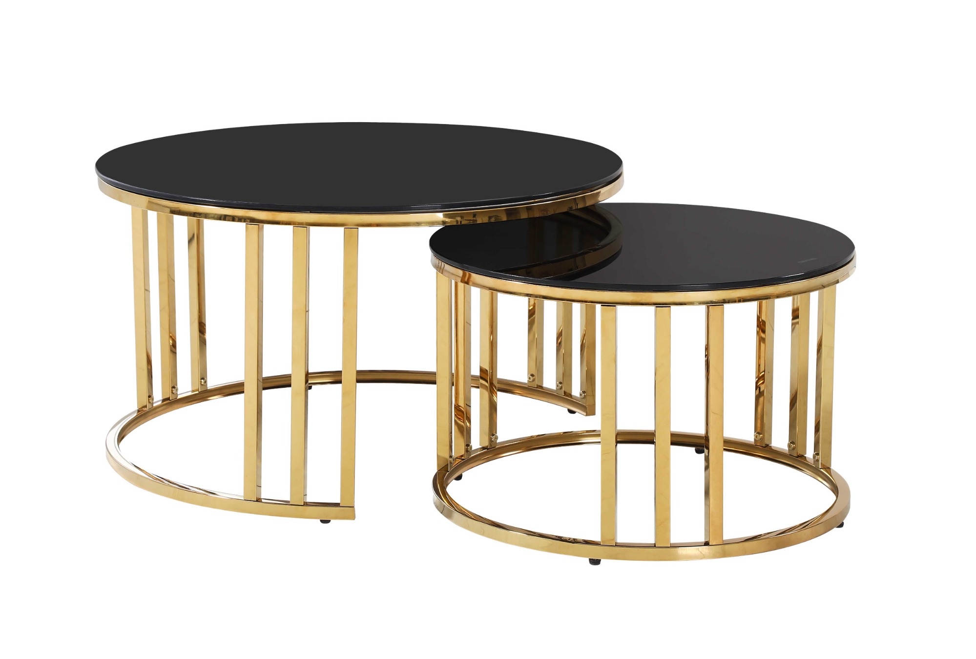 Elegant Black and Gold Coffee Table Set,News