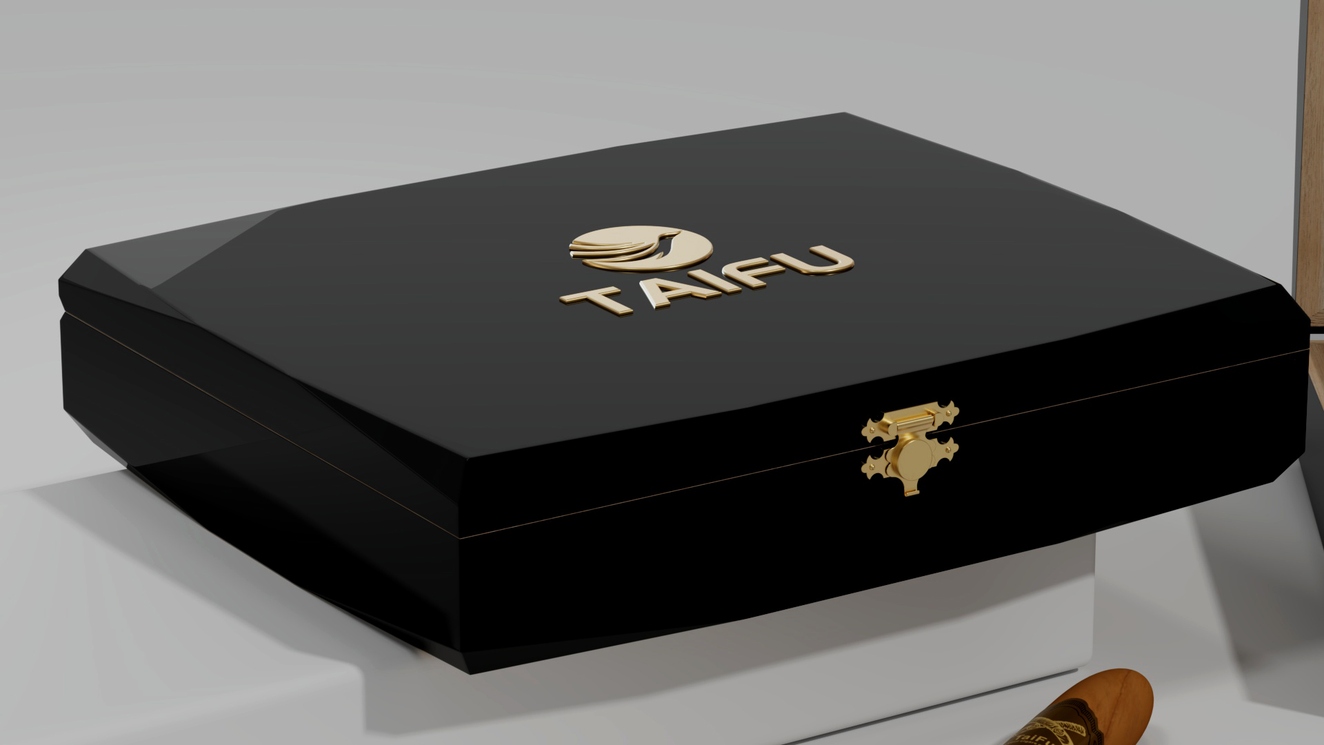 Luxury Dark Blue Cigar Box with Matt Lacquer/paint Cigar Wood Box 10 ...