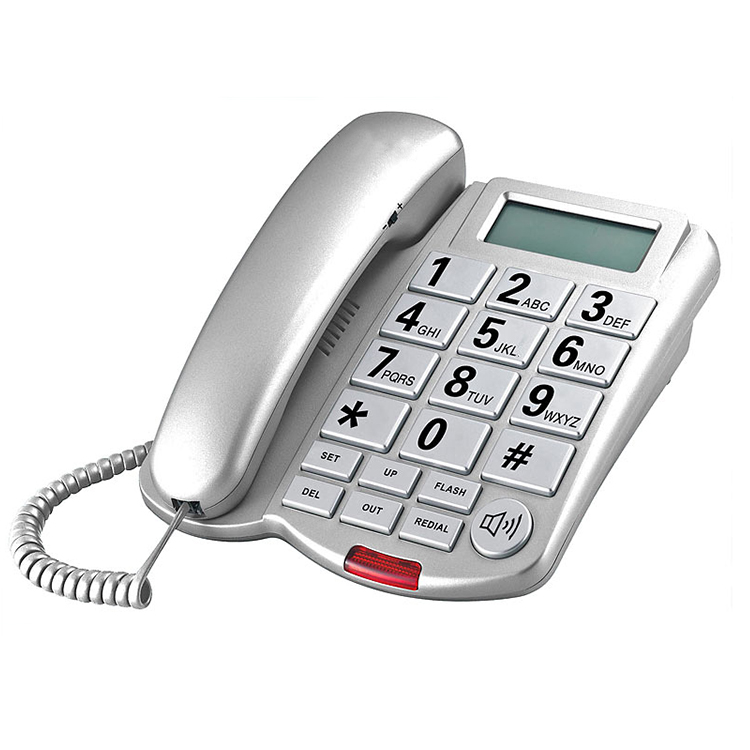 Large Button Corded Caller ID Telephone with Simple One-Touch Memory ...
