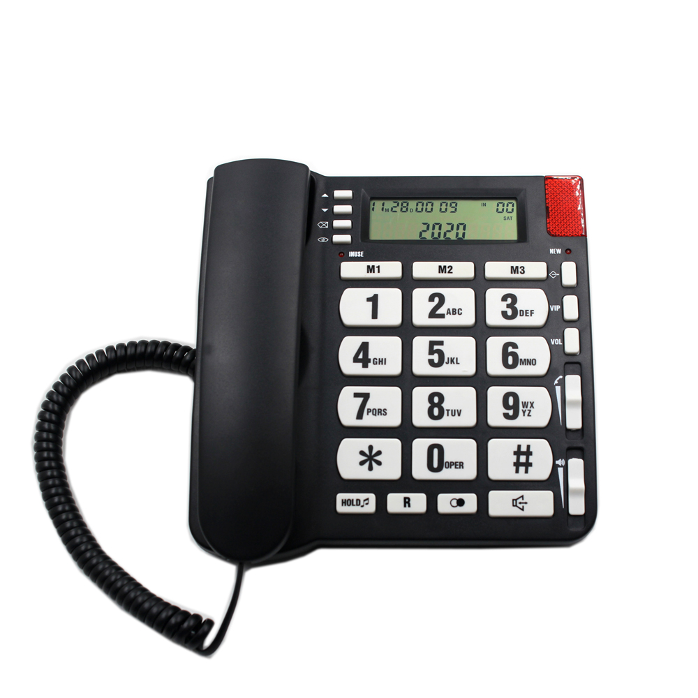 China Desktop Analog Large Button Caller ID Telephone With 4 Groups One ...