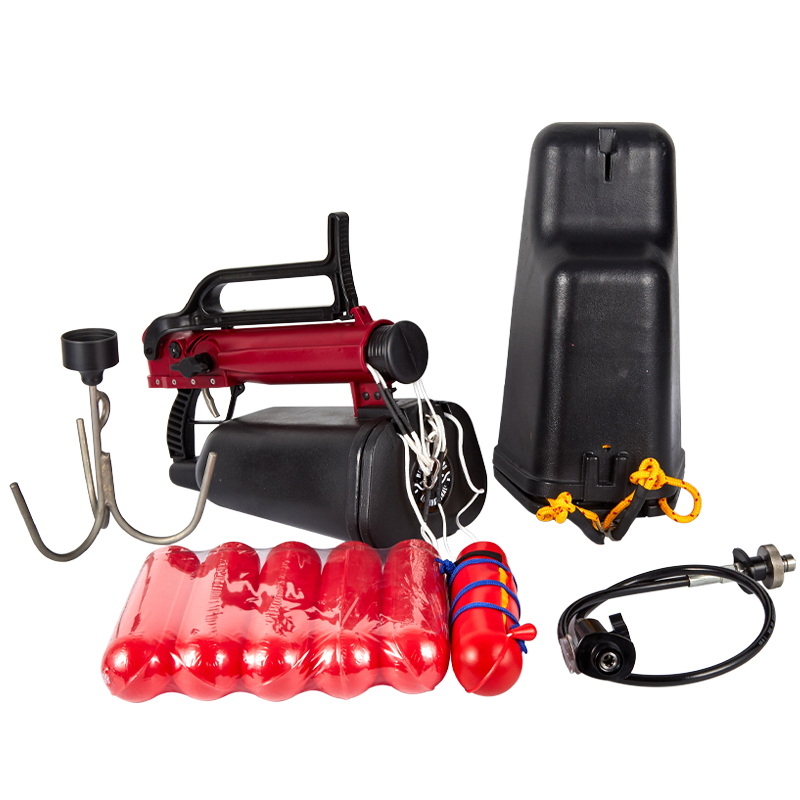 Lifesaving throwing launcher