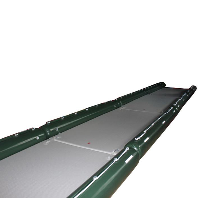 Water and ice rescue platform-inflatable pontoon