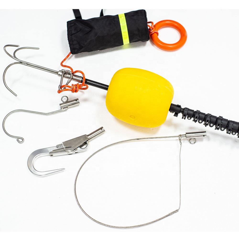 Reach and rescue telescopic rescue pole