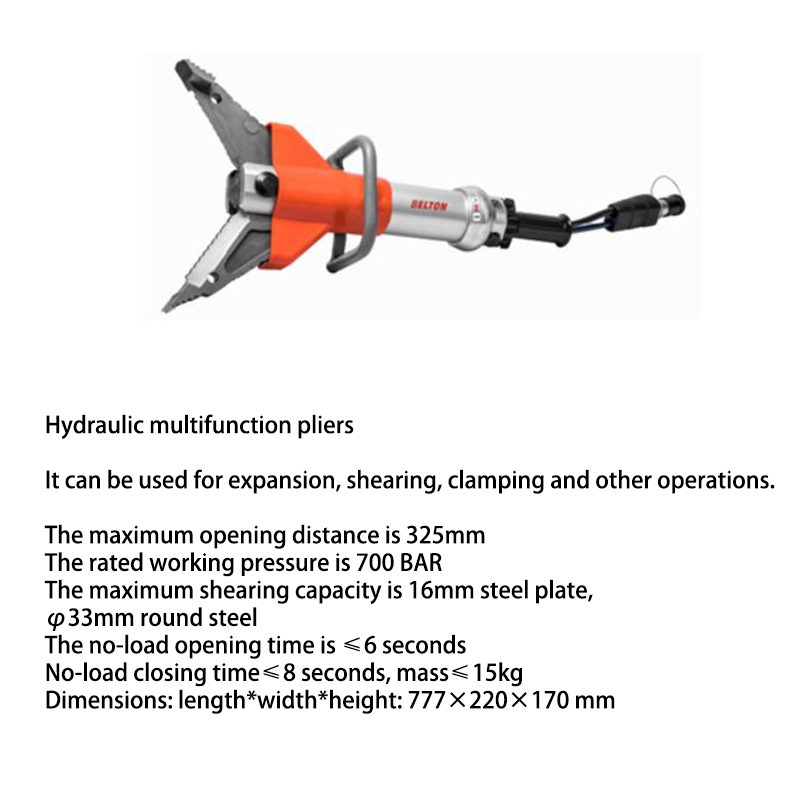 Hydraulic percussive rescue tool kit