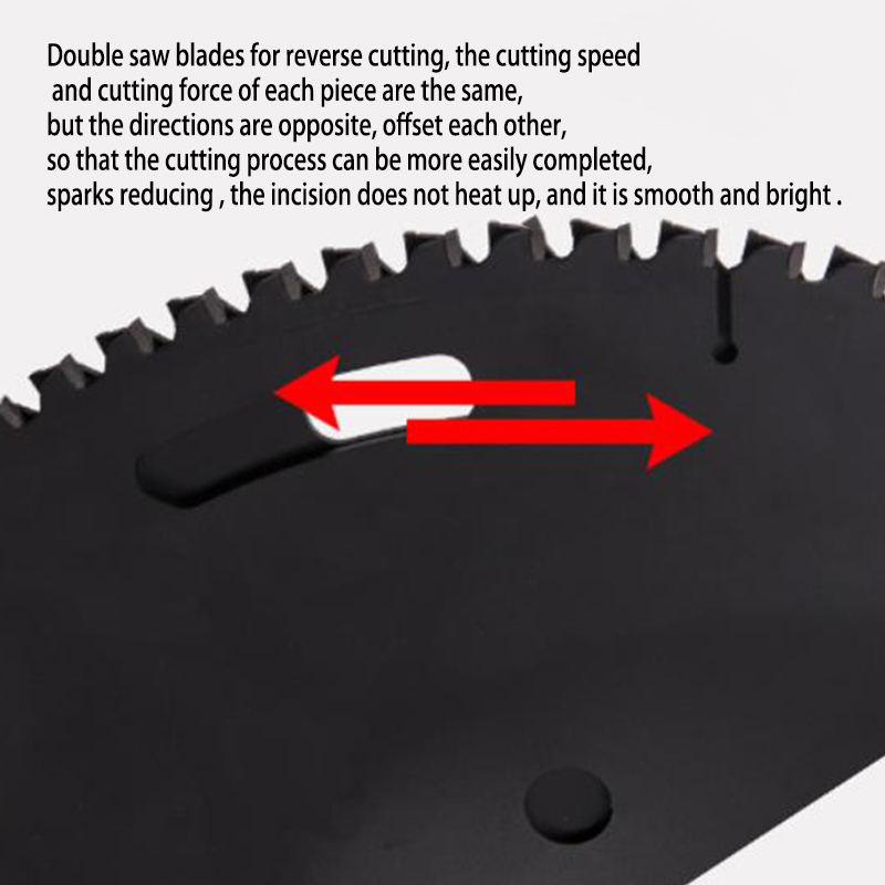 Double wheel counter-cutting saw