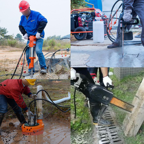 Hydraulic concrete breaker tools set