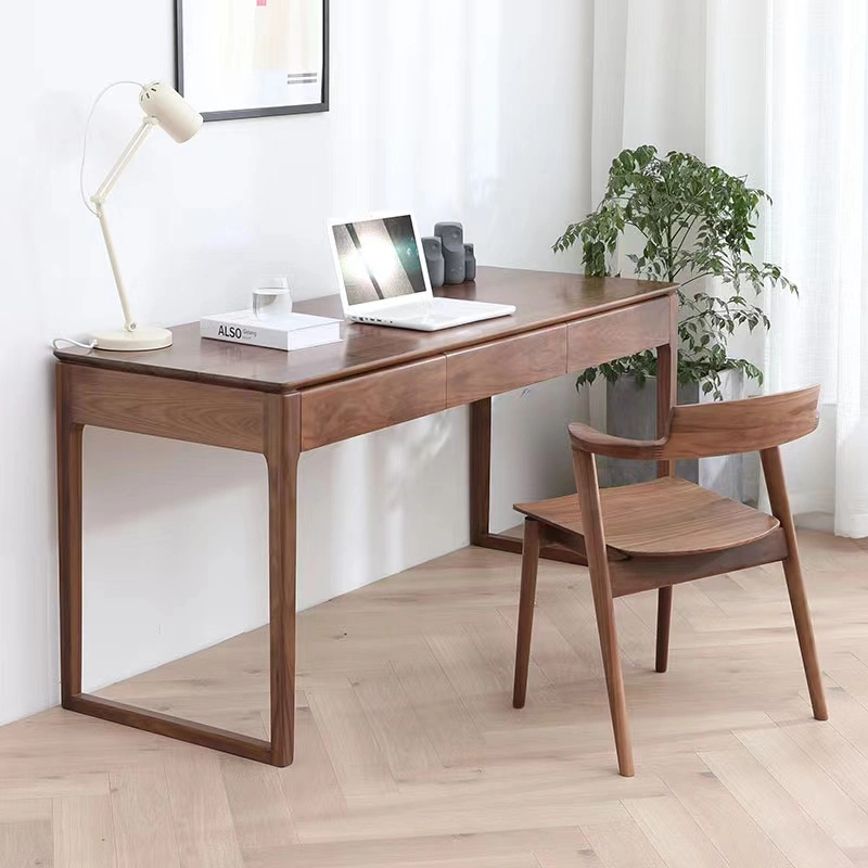 Modern Minimalist Solid Wood Computer Desk Office Desk North American ...