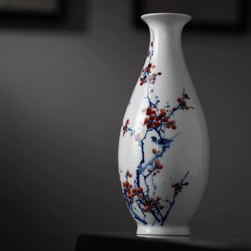 Linglong Vase Transparent Vase Blue and White China Chinese Royal Style ...