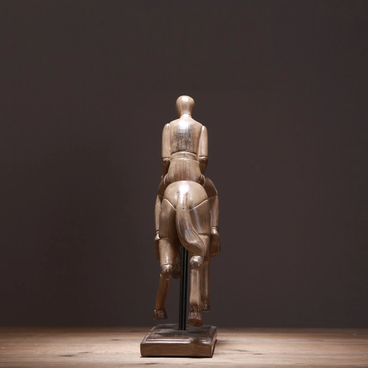 Crusader Knight Statue Silver Finishing Cold Cast Resin Statue