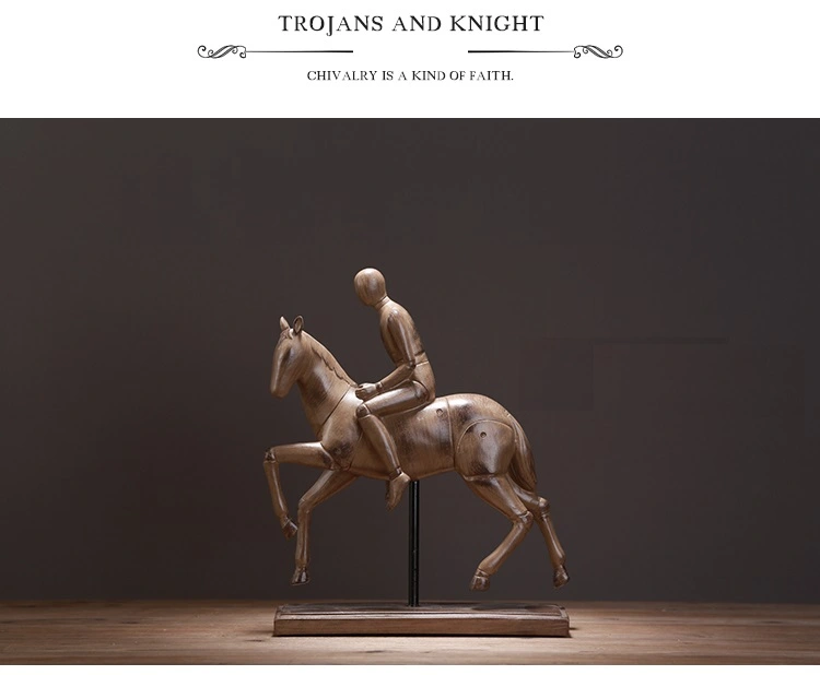 Crusader Knight Statue Silver Finishing Cold Cast Resin Statue