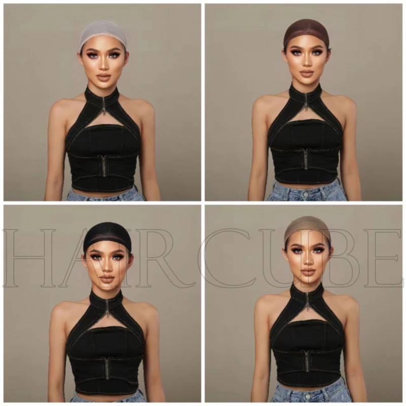Hairnet High elastic encrypted long hair net, wig hair net, black ...
