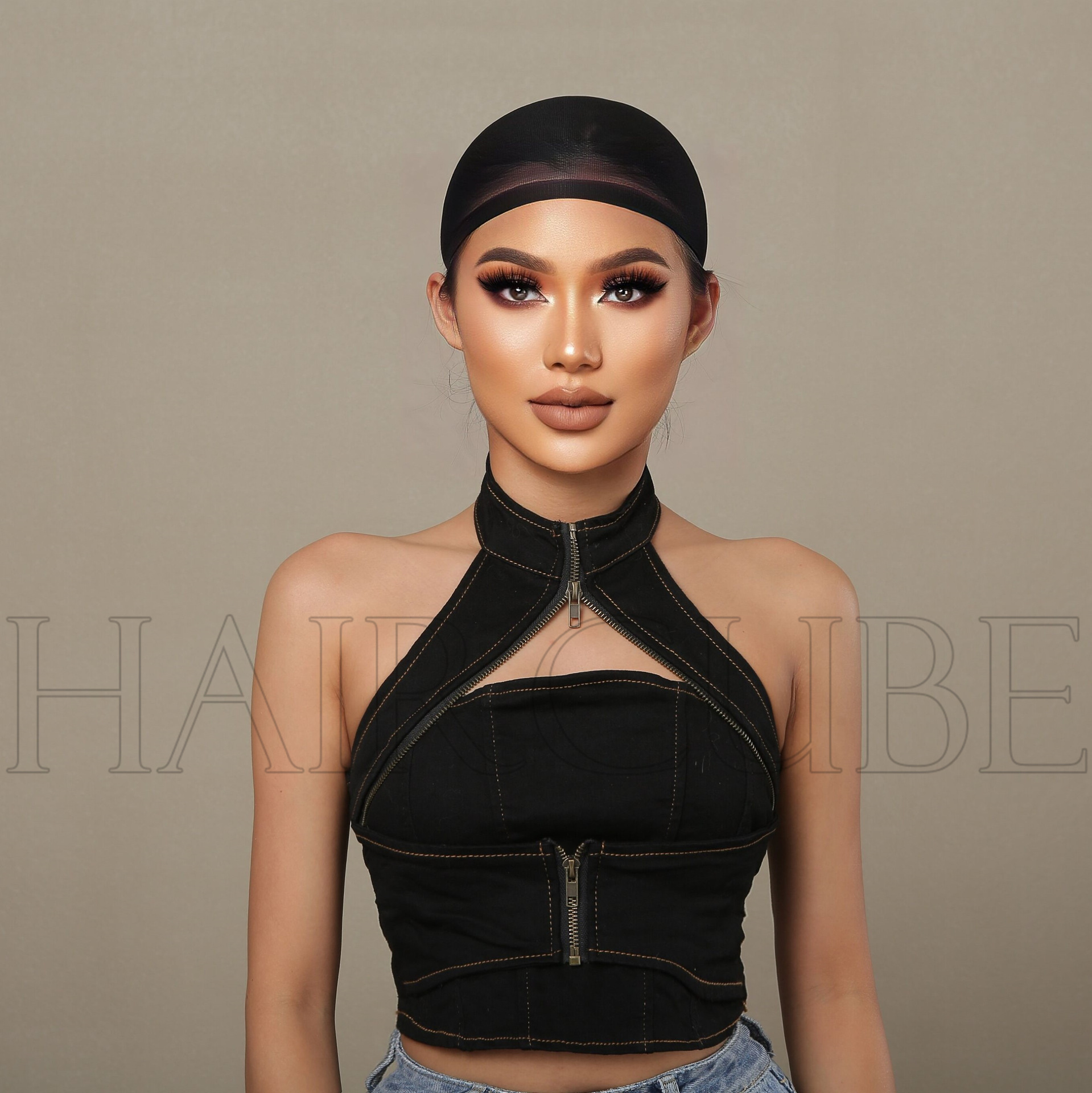 Hairnet High elastic encrypted long hair net, wig hair net, black ...