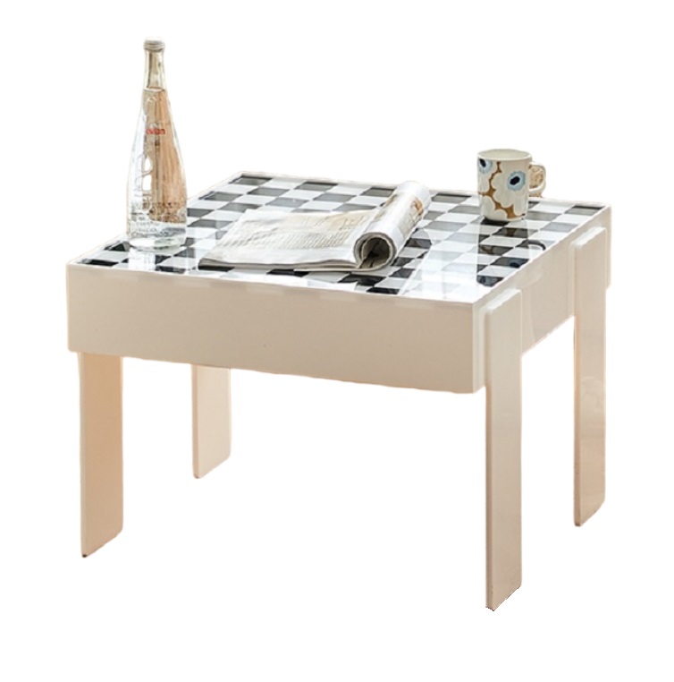 Nordic light luxury home combination checkerboard coffee table simple ...