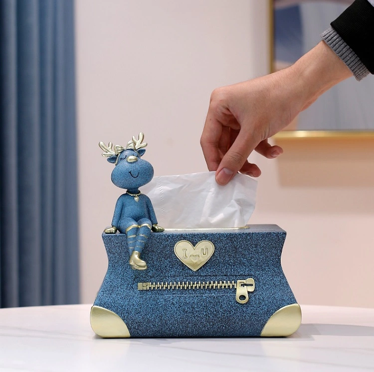 Resin tissue box wide mouth