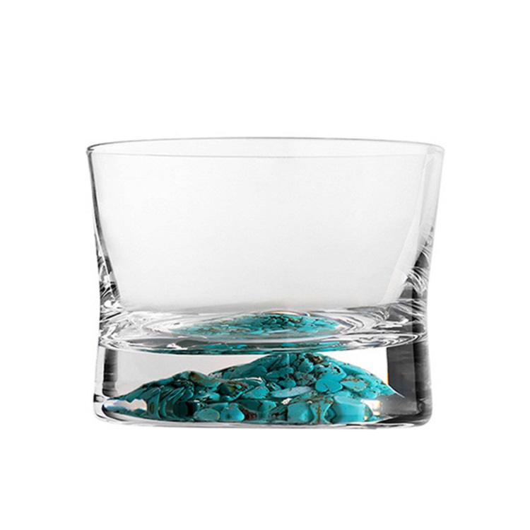 Turquoise whiskey cup