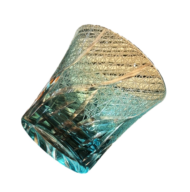 Ocean blue crystal cup