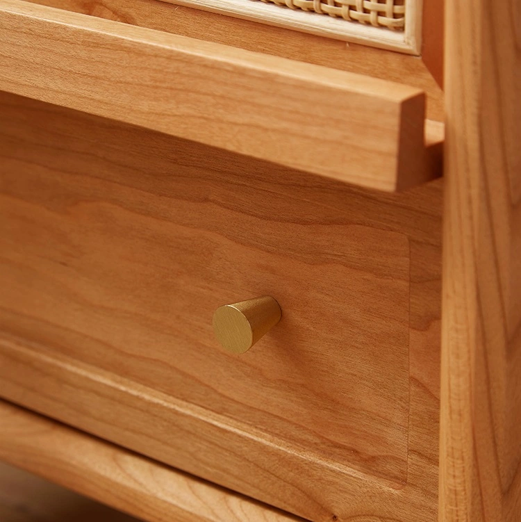 Bedside stand table natural rattan bed stand