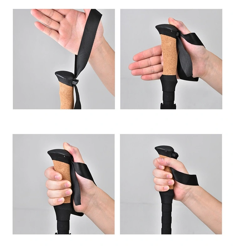 Three-section folding climbing stick