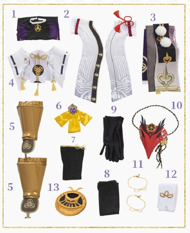 Genshin Kujo Sara Cosplay Costume