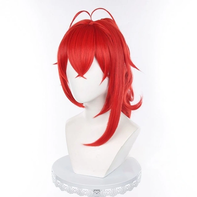 Diluc High Ponytail Genshin Cosplay Wig