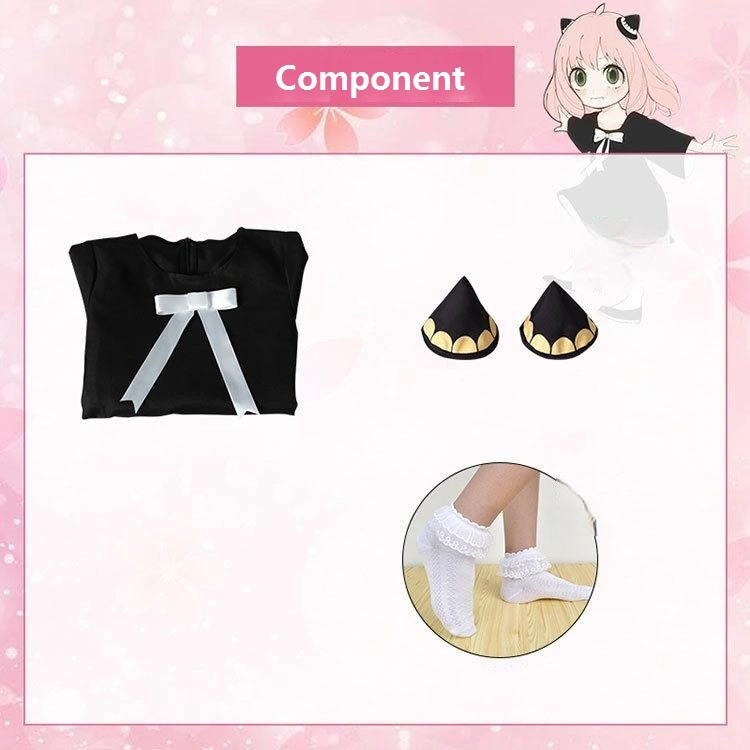 Spy Family Anya Black Dress Cosplay Costume