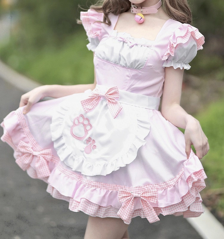Cat Maid Pink Cosplay Costume