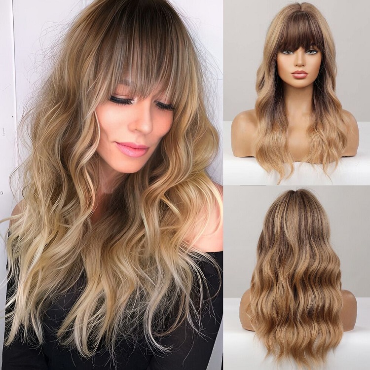 French Curly Wig with Bangs