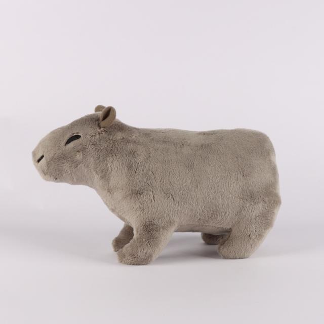 Rainbow Capybara Grey Plush Toy