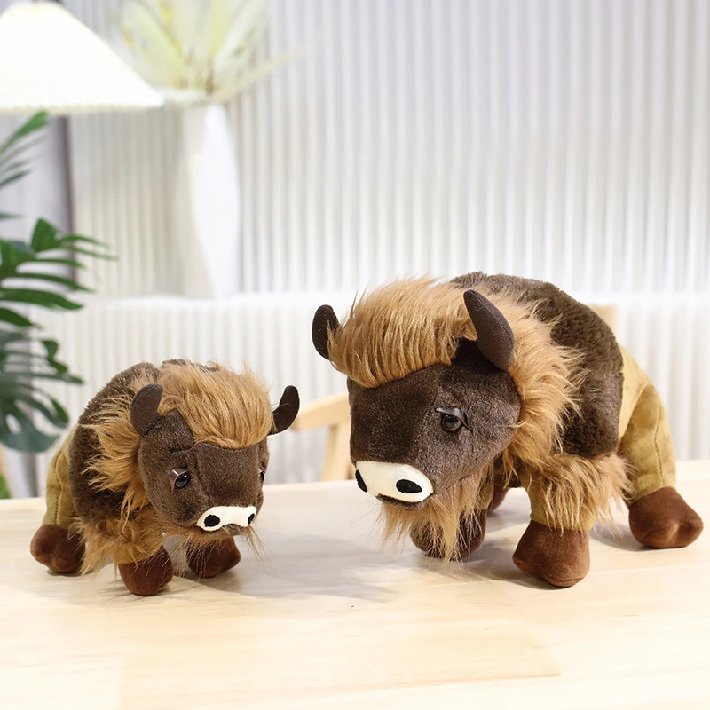 Realistic Bison Plush Toy