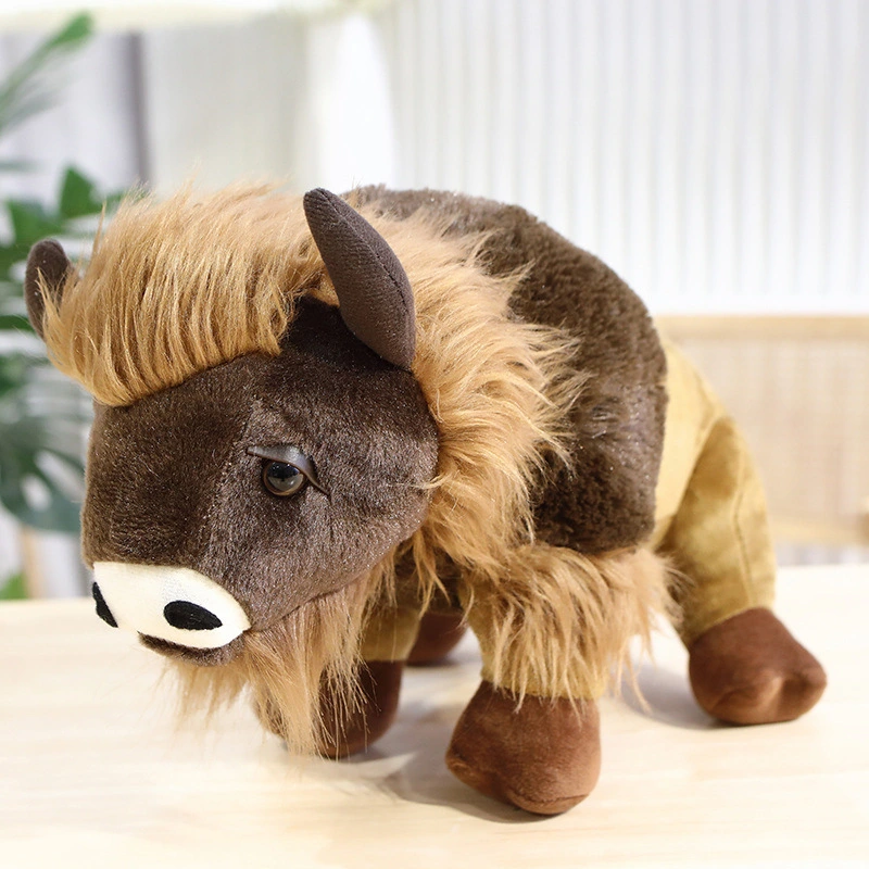 Realistic Bison Plush Toy