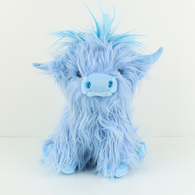 Highland Blue Cow Plush Doll