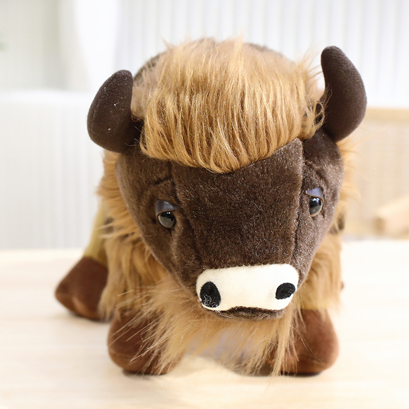 Realistic Bison Plush Toy
