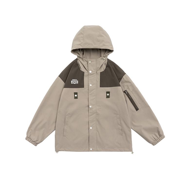 Contrast Hooded Outdoor Coat
